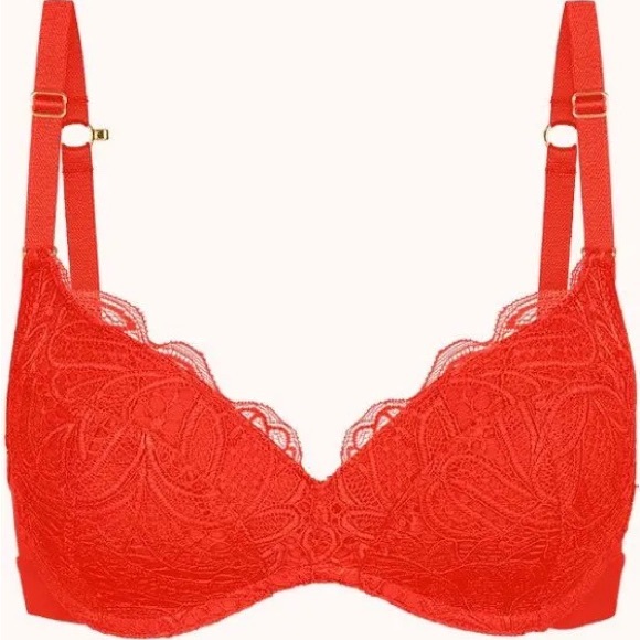 Lively | Intimates & Sleepwear | Lively The Lace Nowire Pushup Red Bra ...
